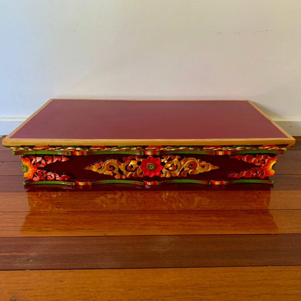 Hand Carved Wooden Tables from Ladakh – Sacred Treasures